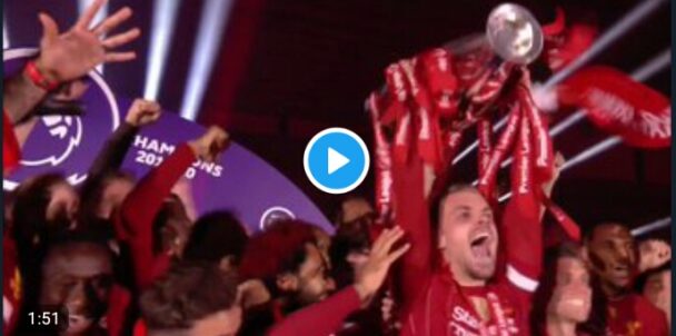 Liverpool Lift Premier League Trophy For First Time In 30 Years In Wild ...