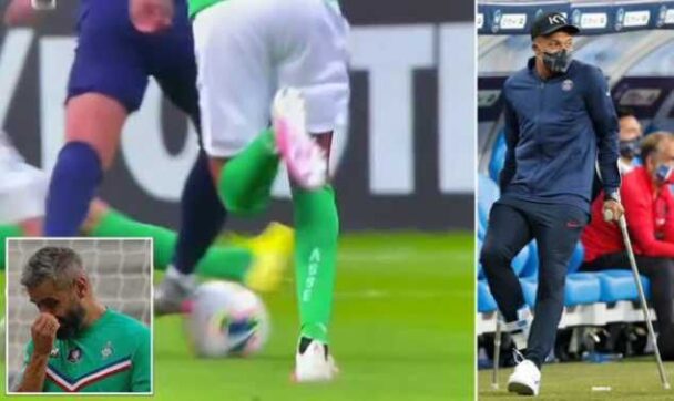PSG Star Kylian Mbappe In Tears After Horror Tackle In French Cup Final ...